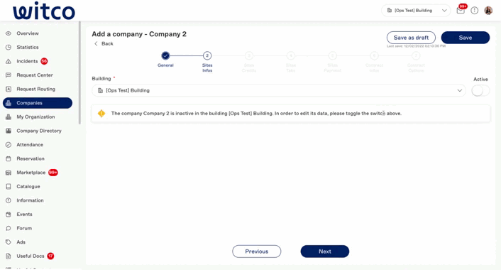 The companies module – Witco - Help Center
